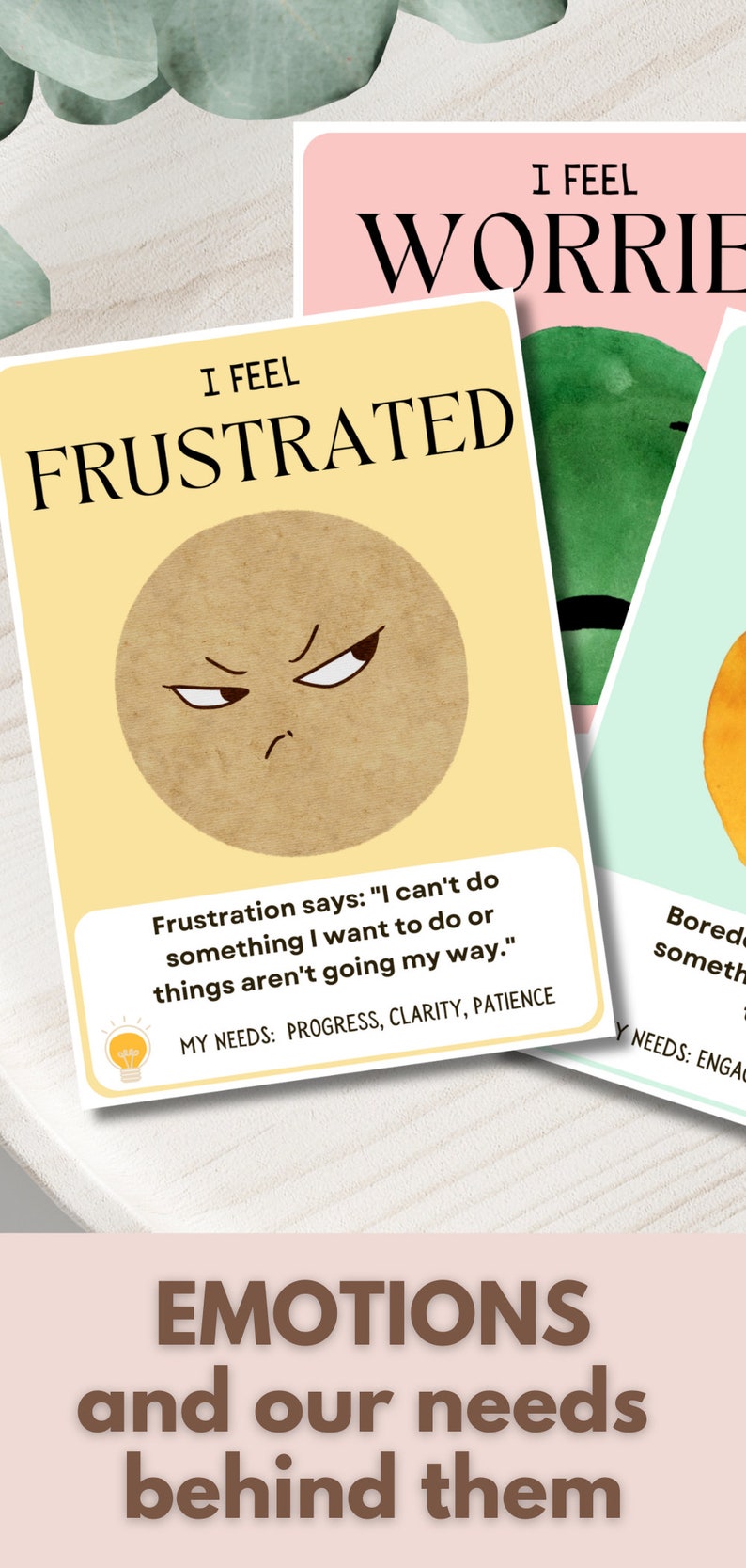 Kid Emotion Card Emotional Regulation Social Psychology Feeling Card ...