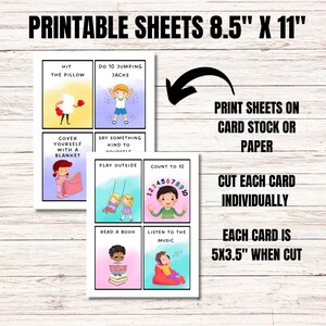 Coping Skills Flashcards for Kids Calming Cards Emotional - Etsy