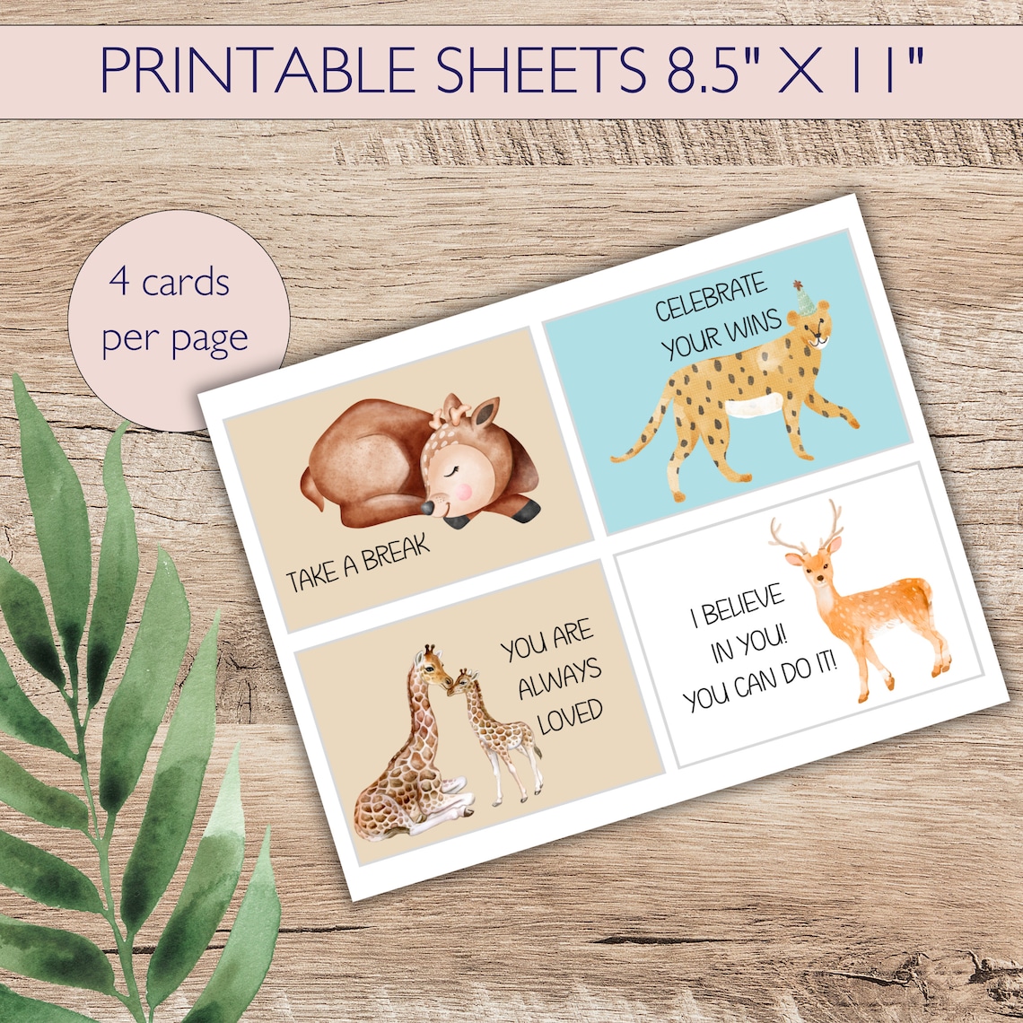 Encouragement Card Inspirational Card for Kid Positivity Card ...