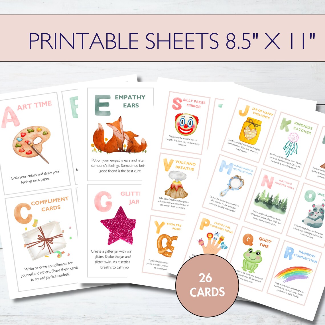 ABC Coping Skills Alphabet Kid Coping Skills Strategies School - Etsy