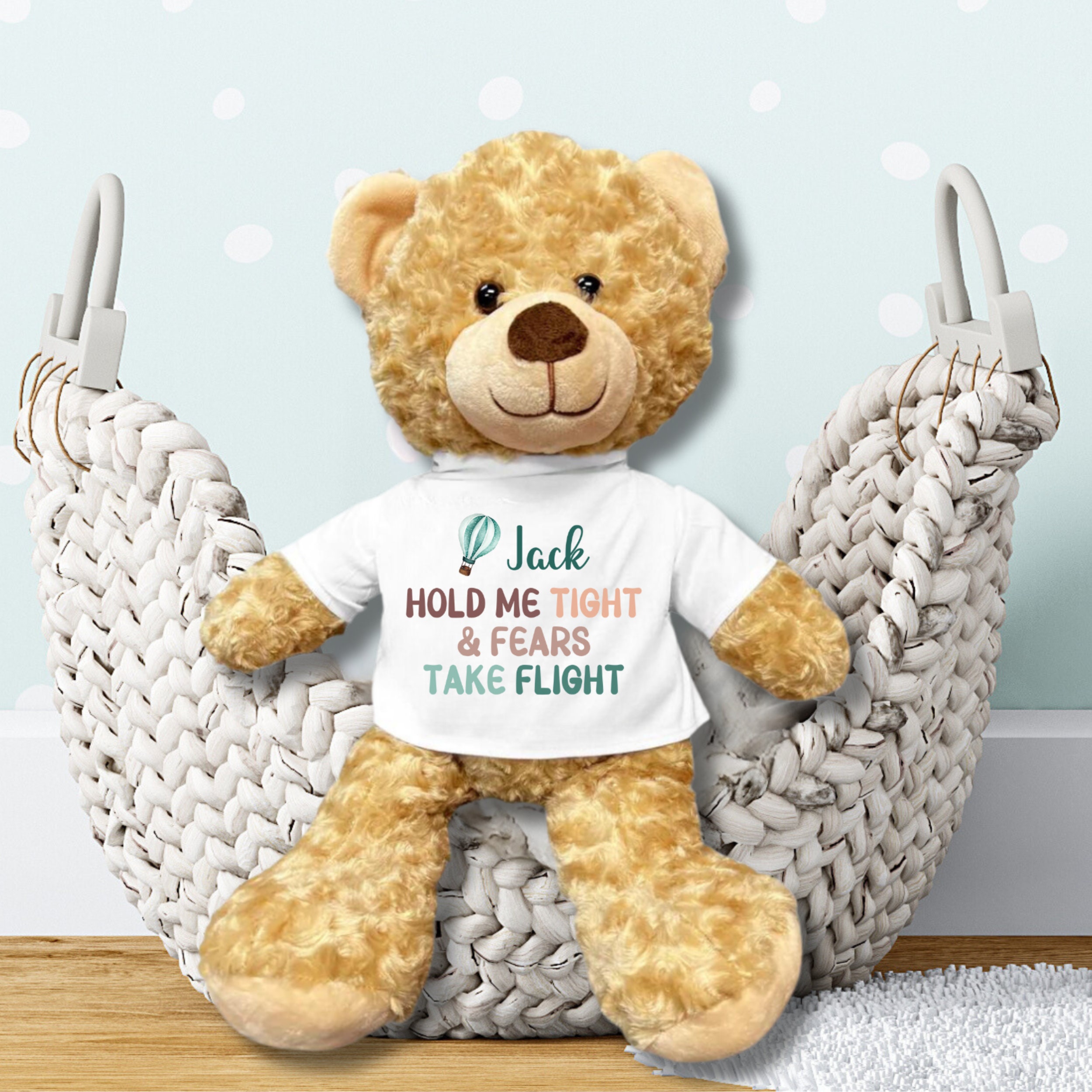 Anxiety Teddy Bear Emotional Support Gift Worry Bear Gift Kid Plush Toy ...