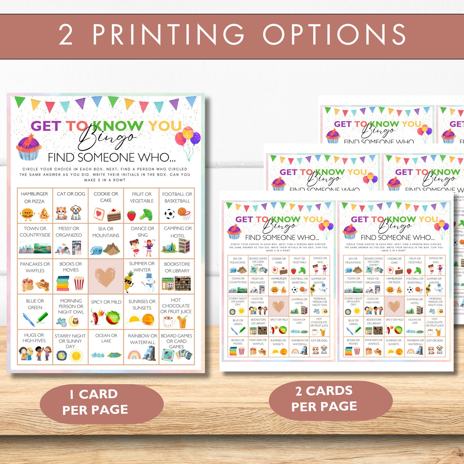 Find Someone Who Bingo Get to Know You Game Kids Bingo Family Game ...