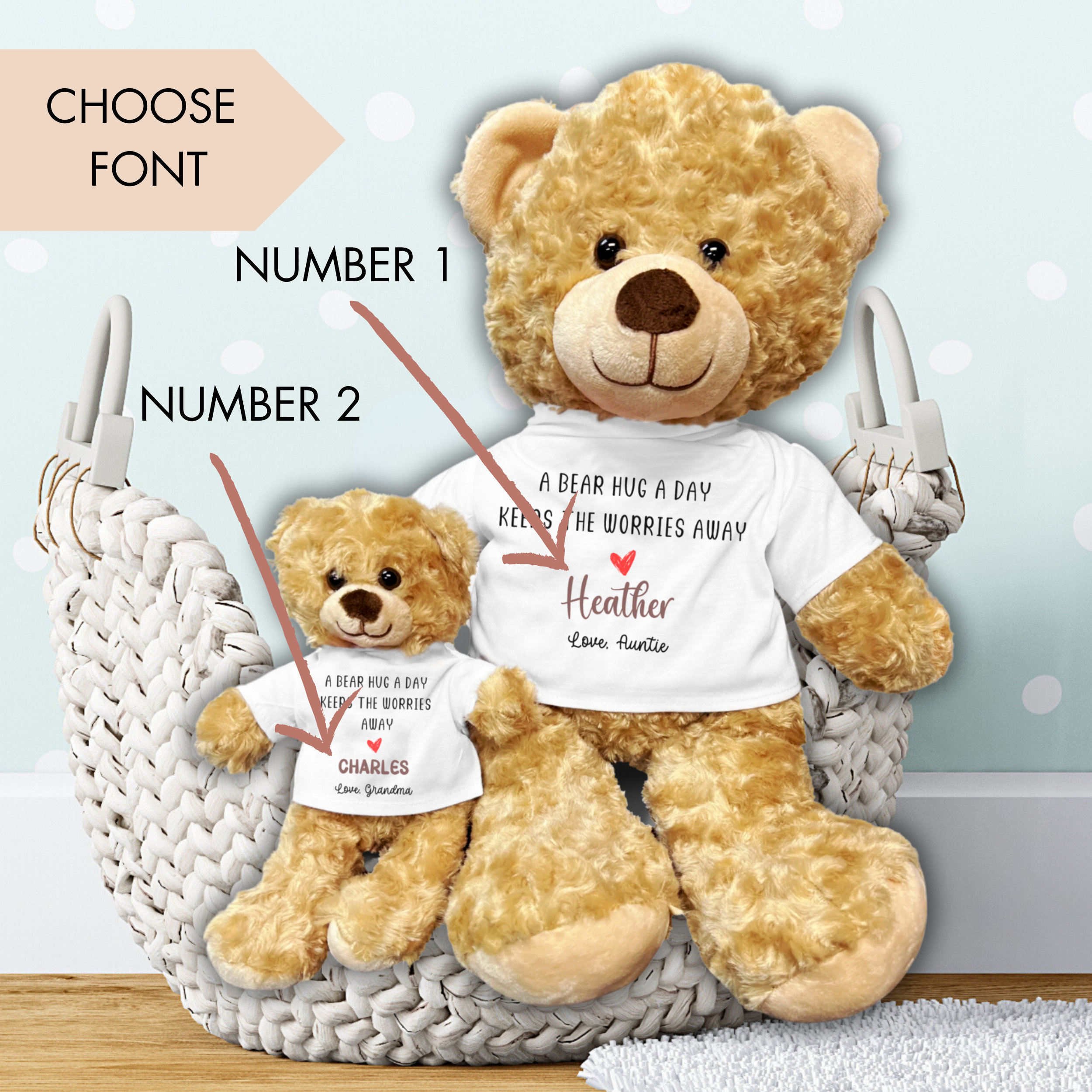 Worry Bear Teddy Gift From Grandma Comfort Plush Teddy Soft Plush ...