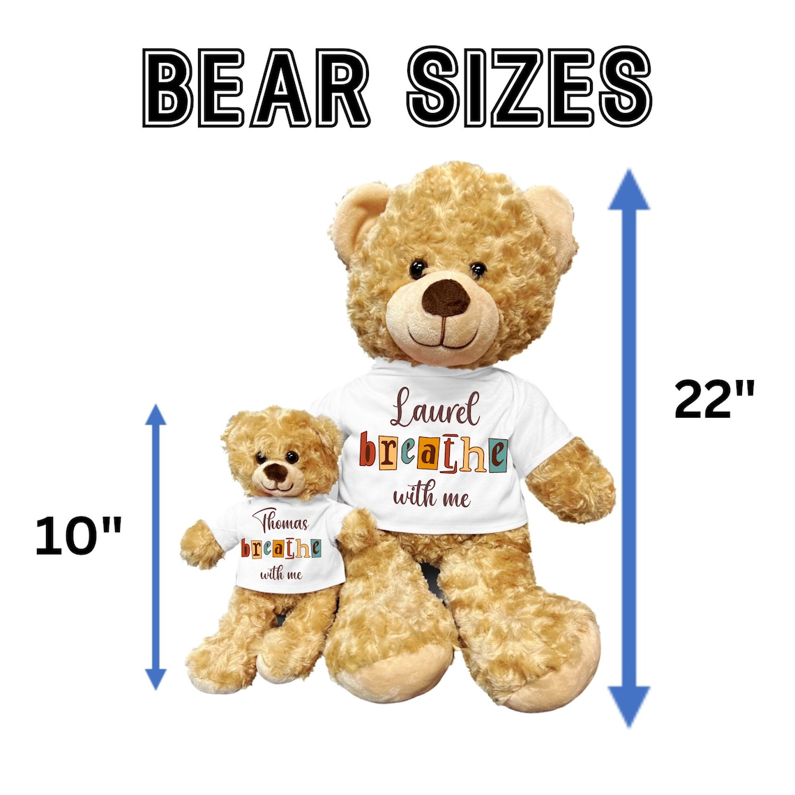 Teddy Bear Gift Comfort Bear Emotional Support Personalized Worry Bear ...