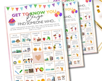 Get to Know You Bingo Printable for Elementary School Aged Kids ...