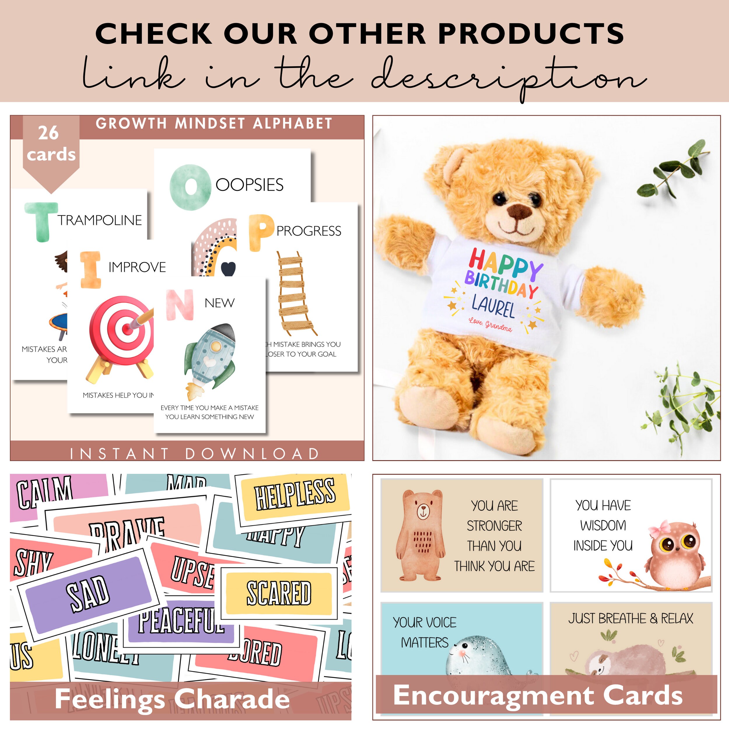 Learn ABC Alphabet Flashcards Positive Affirmation Alphabet Kid ...