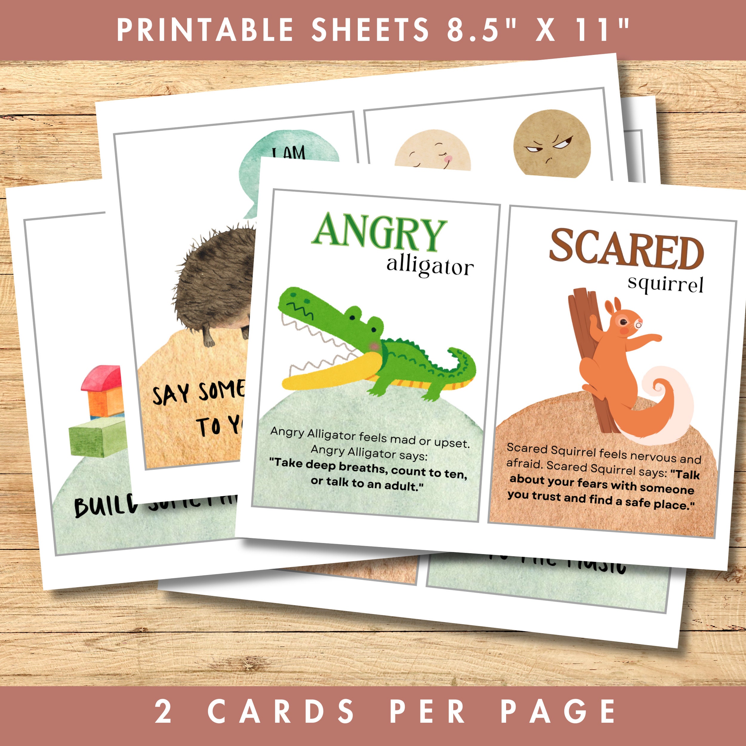 Emotional Regulation Kid Calming Corner Classroom Feelings Card Social ...