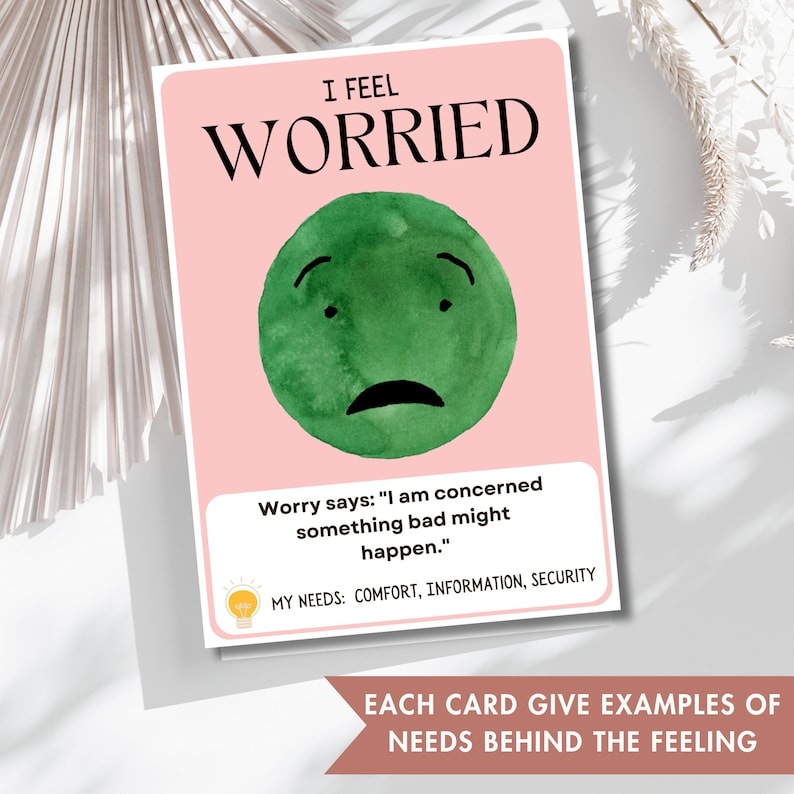 Kid Emotion Card Emotional Regulation Social Psychology Feeling Card ...