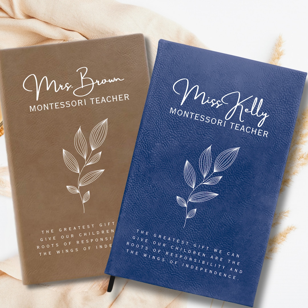 Montessori Teacher Gift Personalized With Name Custom Journal ...