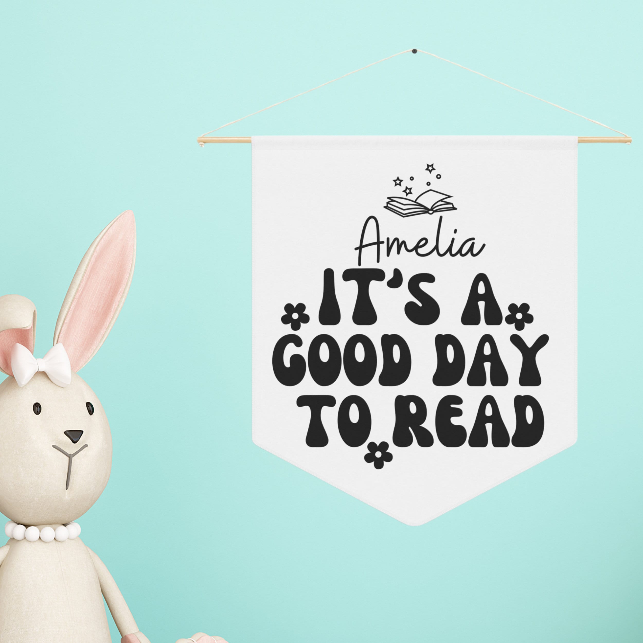 Reading Nook Decor Personalized Pennant Playroom Wall Decor Homeschool ...