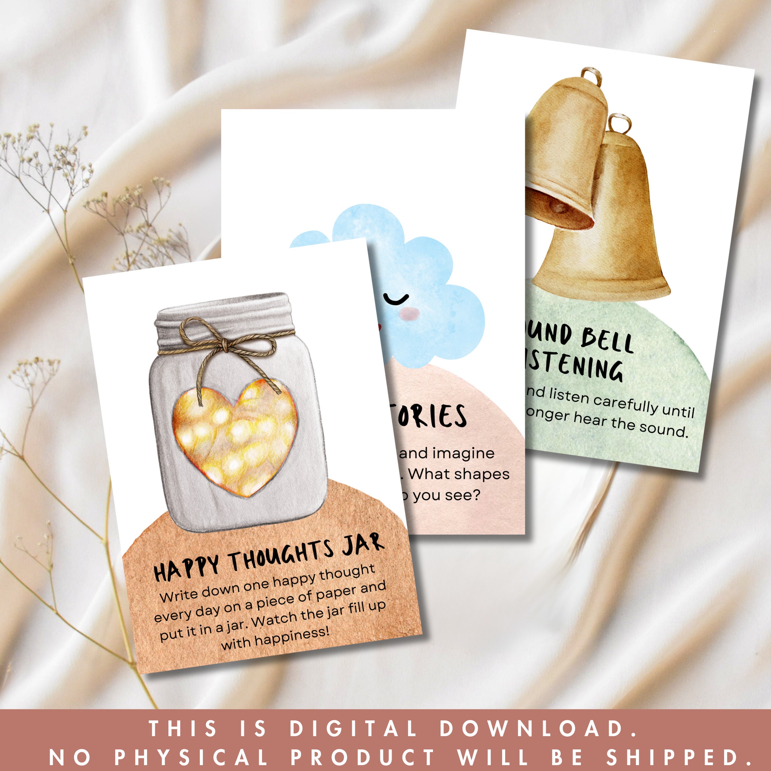 Mindful Cards Kids Mindfulness Printable Mindfulness Digital Print for ...