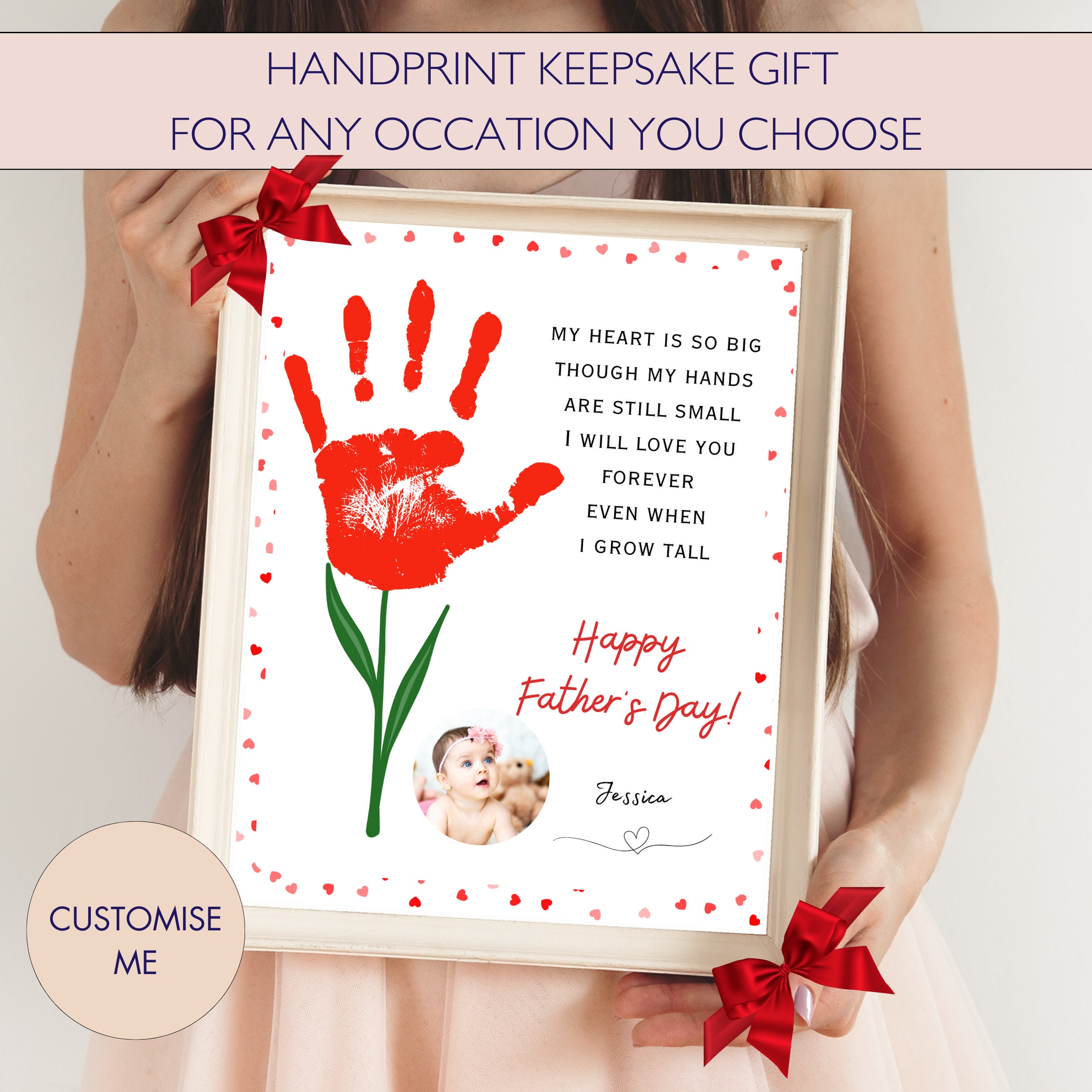 Handprint Craft Poem Handprint Father's Day Gift Valentine's Gift Kid ...