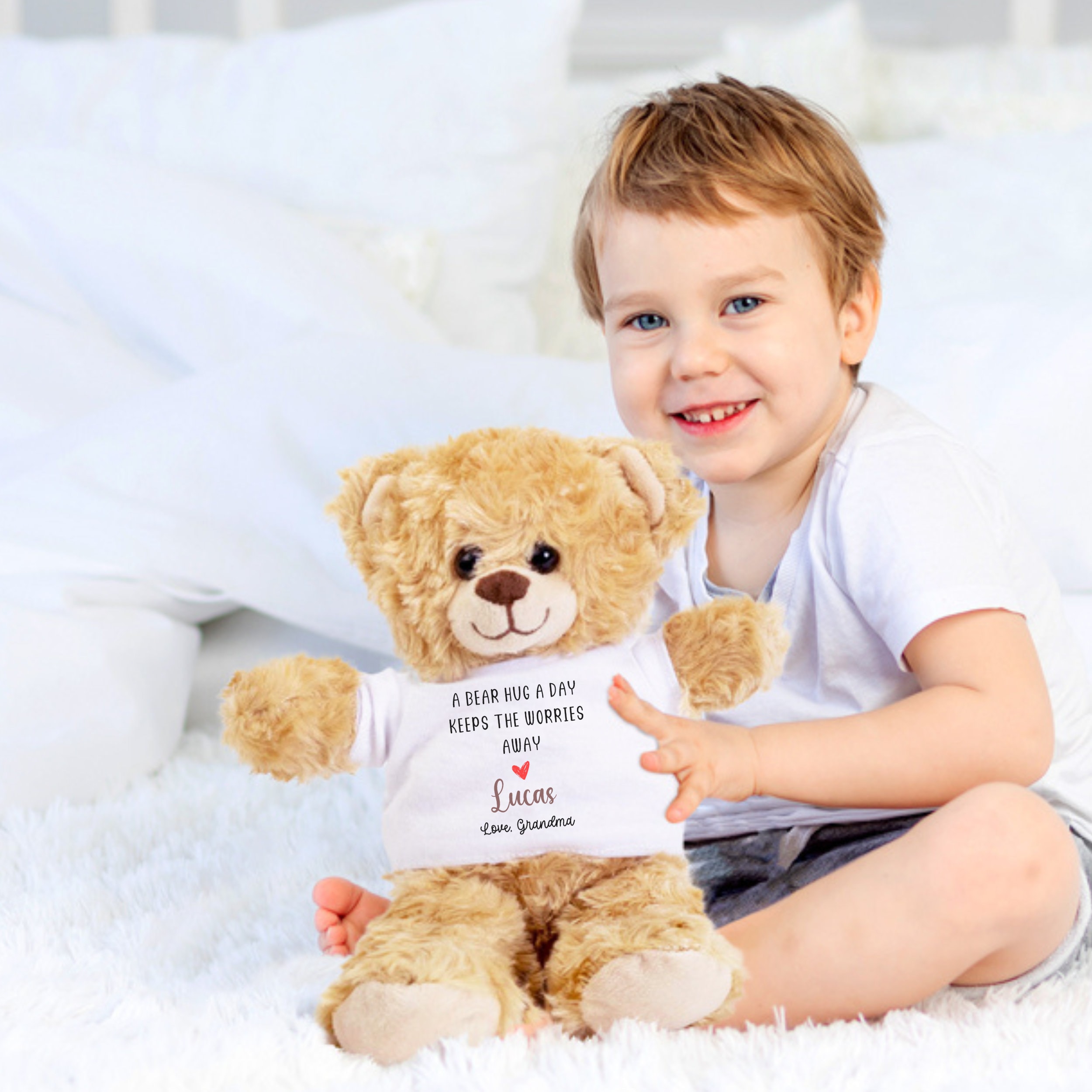 Worry Bear Teddy Gift From Grandma Comfort Plush Teddy Soft Plush ...