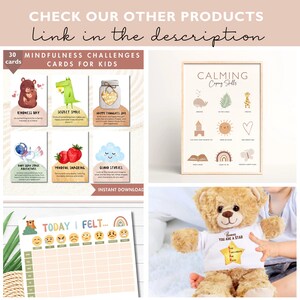 Coping Skill Flashcard Kid Calming Corner Cards Emotional Regulation ...