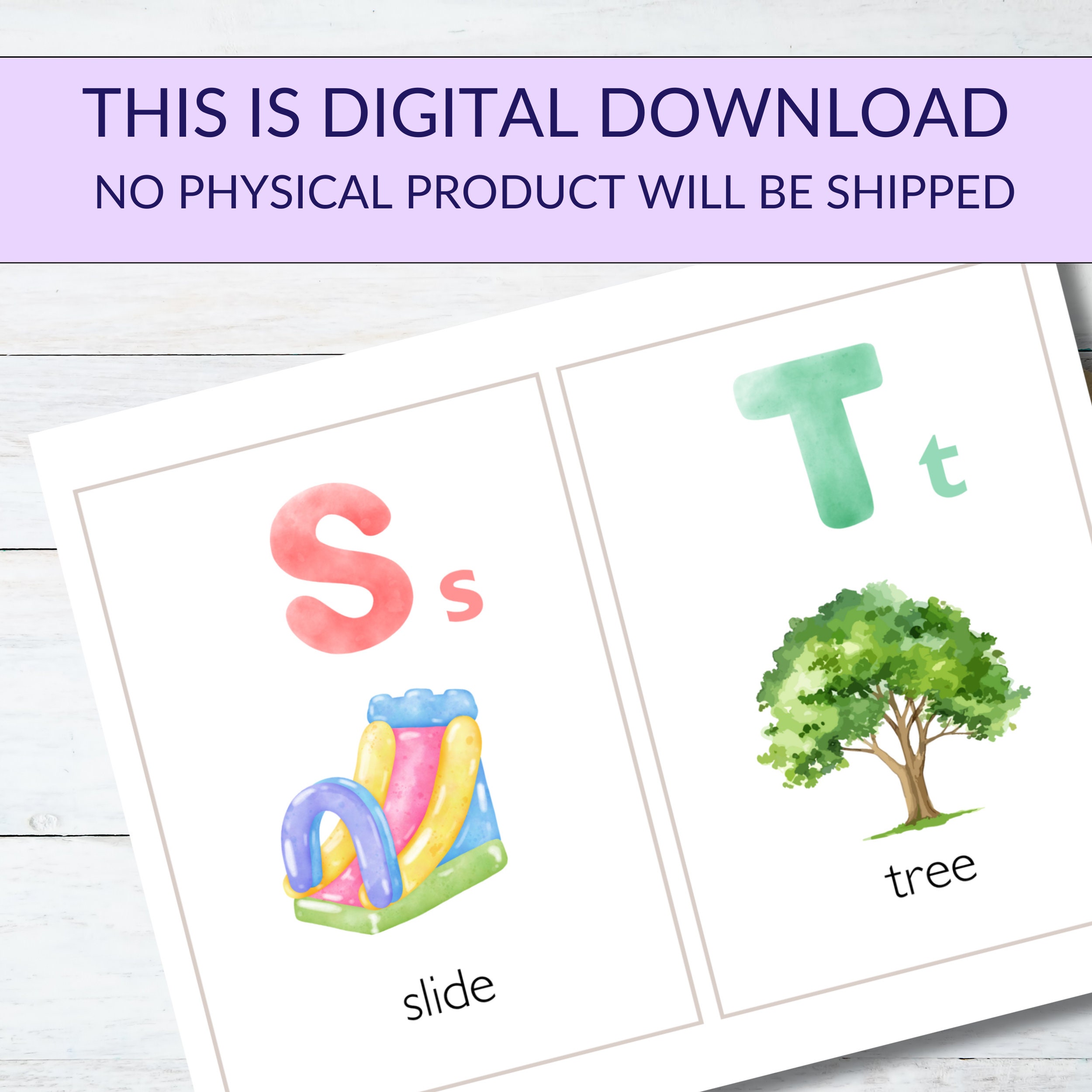 Printable Alphabet Flash Card Preschool Alphabet Early - Etsy