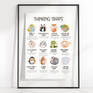 Kids Therapy Poster Cognitive Distortion Poster Office Decor School ...