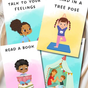 Coping Skill Flashcard Kid Calming Corner Cards Emotional Regulation ...