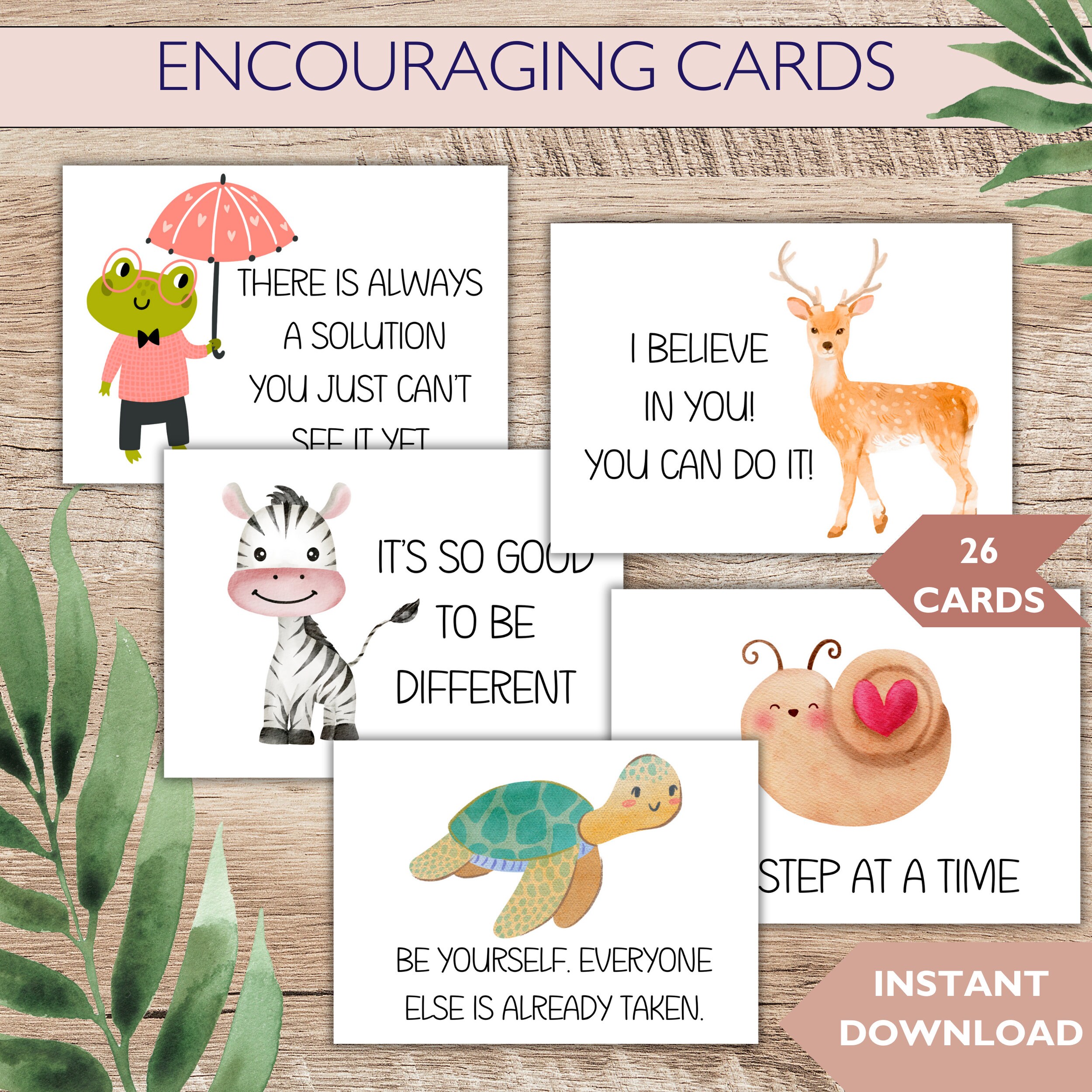 Encouragement Card Inspirational Card for Kid Positivity Card ...