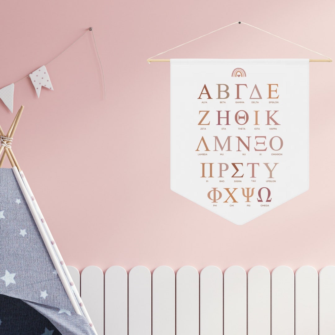 Greek Alphabet Chart Greek ABC Educational Banner Greek Letters Print ...
