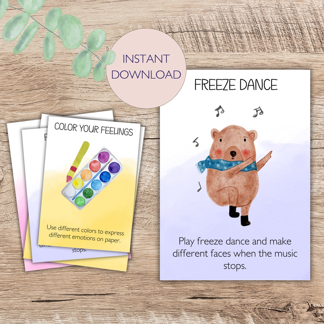 Kids Coping Card Coping Flashcard Calm Card Coping Strategies Calming ...