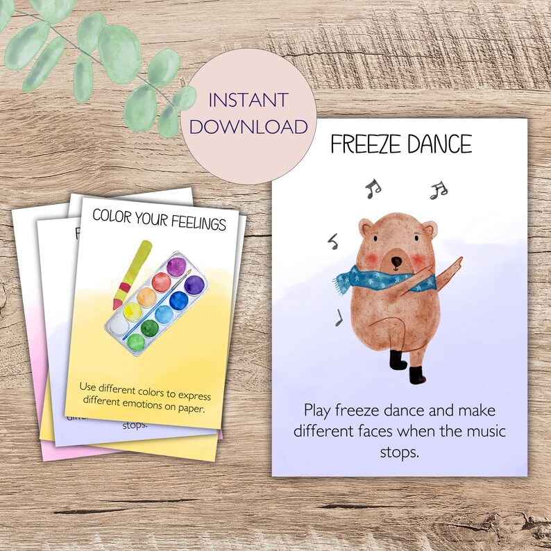 Kids Coping Card Coping Flashcard Calm Card Coping Strategies Calming ...