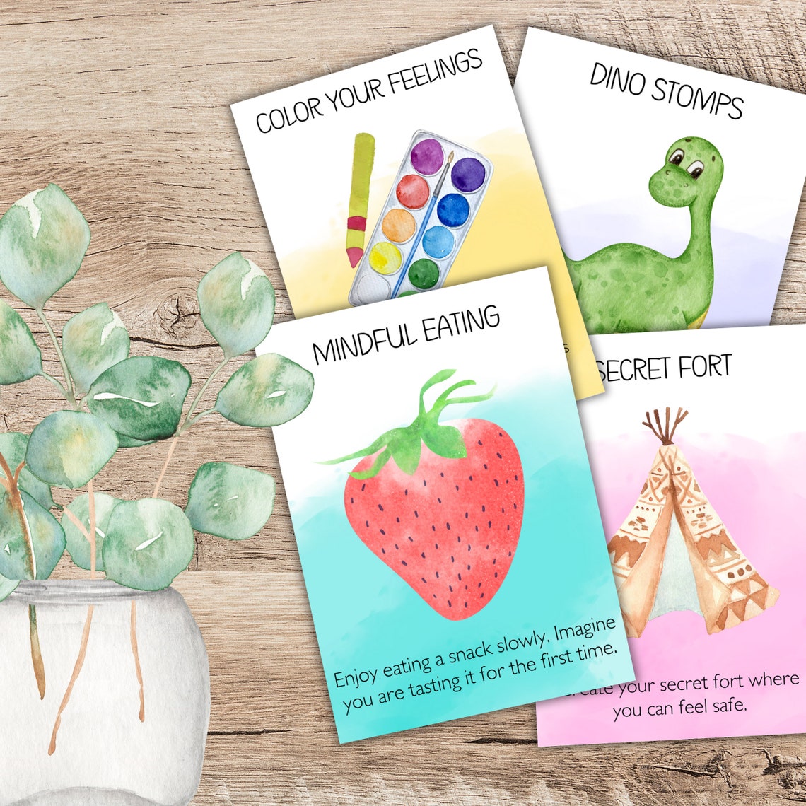 Kids Coping Card Coping Flashcard Calm Card Coping Strategies Calming ...