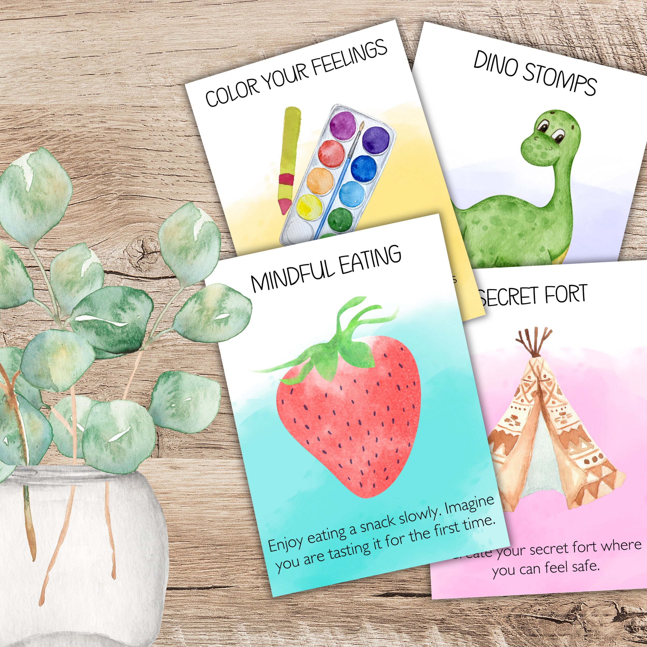 Kids Coping Card Coping Flashcard Calm Card Coping Strategies Calming ...