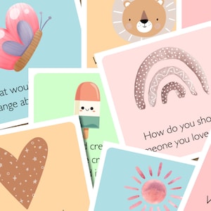 Conversation Starter Cards Family Conversation Cards for Kid Table Talk ...