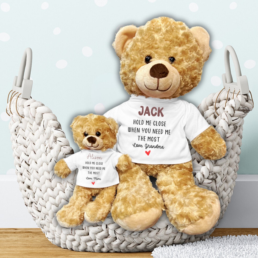 Personalized Teddy Bear Comfort Teddy Custom Name Plush Toy Gift Worry ...