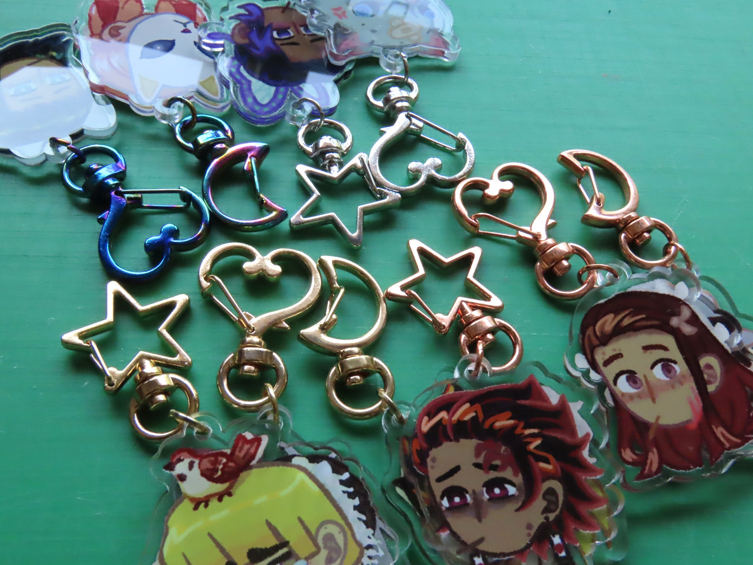 KNY : / Chibi Head Acrylic Charms | Double-sided | Custom Clasps - Etsy