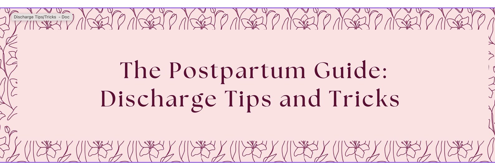 Postpartum Discharge Guide - Etsy