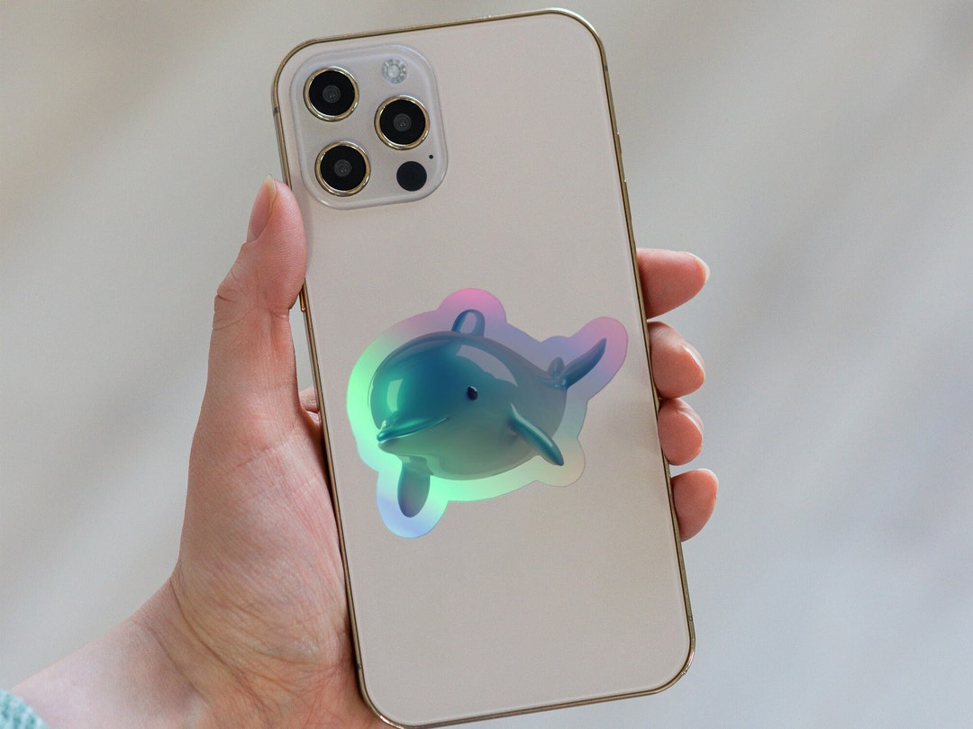 Frutiger Aero 3D Kawaii Holographic Dolphin Stickers 3 Sizes Available ...