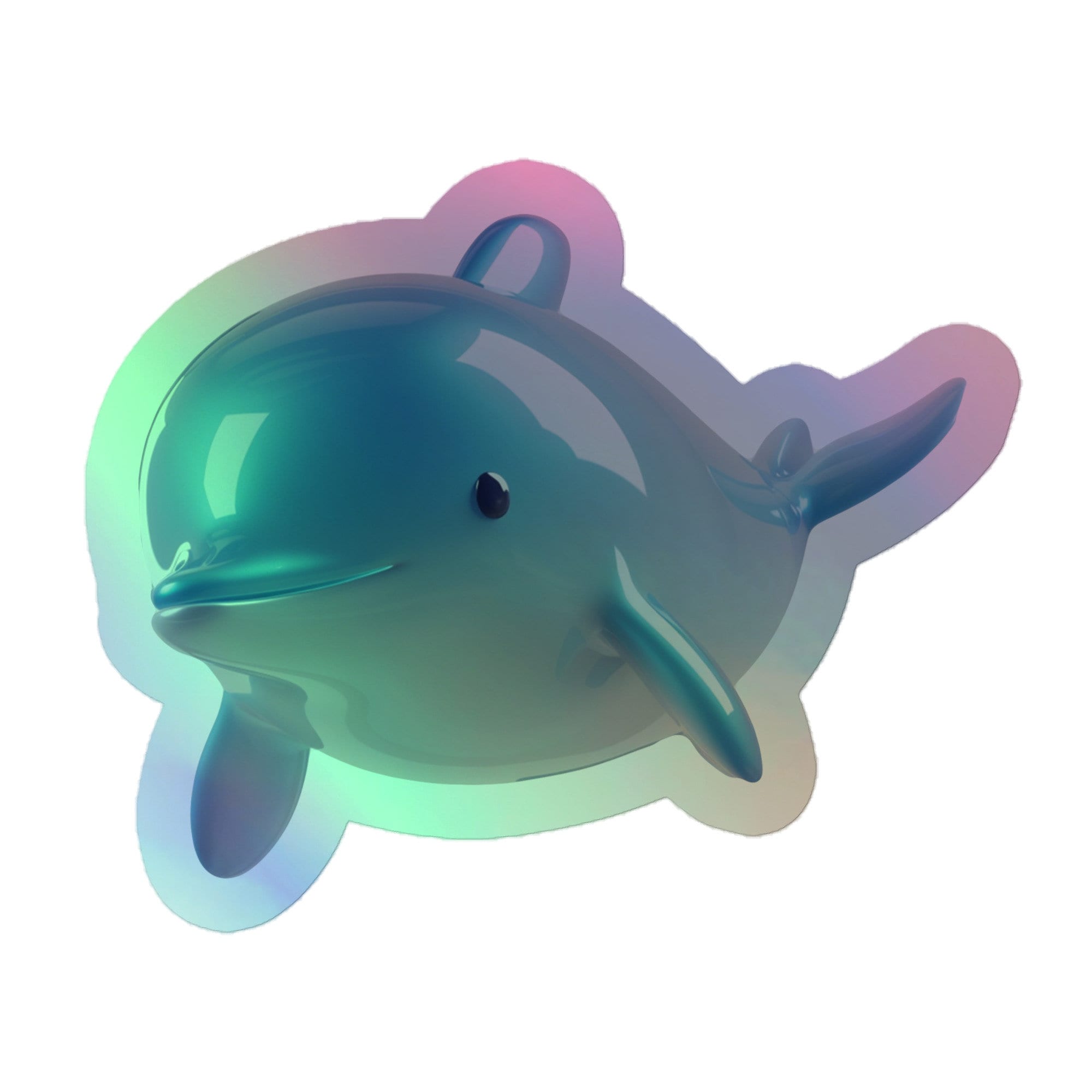 Frutiger Aero 3D Kawaii Holographic Dolphin Stickers 3 Sizes Available ...