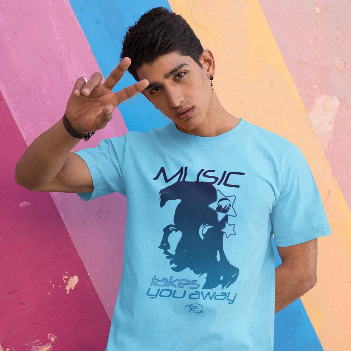 Y2K Frutiger Metro Style pop Music With DJ Motif Phrase music Takes You ...