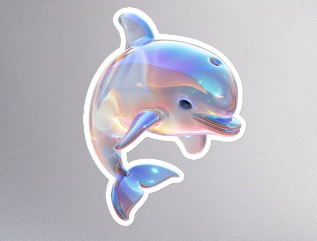 Frutiger Aqua Sticker Soap Bubble Dolphin Dreamcore/webcore Decoration ...