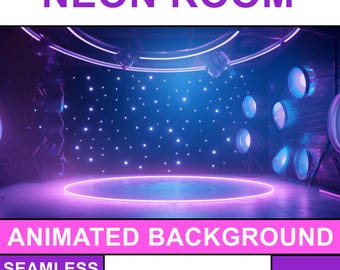 Animated Background for Twitch | Lofi Rainy Gaming Room | Futuristic ...
