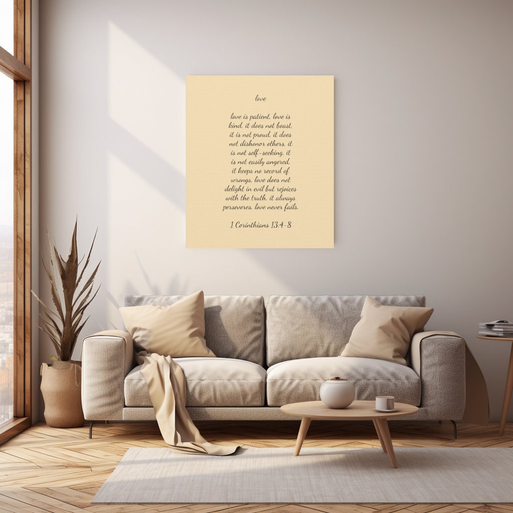 Bible Verse Canvas, Bible Verse Wall Art, Canvas Bible Verse, Modern ...