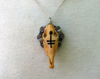 The Nineteenth Corvid post-apocalyptic Themed Raven Skull Necklace - Etsy