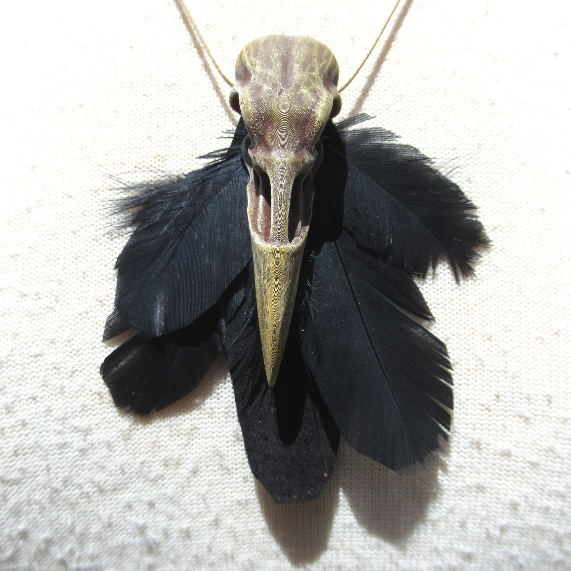 Unkindness (post-apocalyptic Themed Raven Skull Necklace) - Etsy