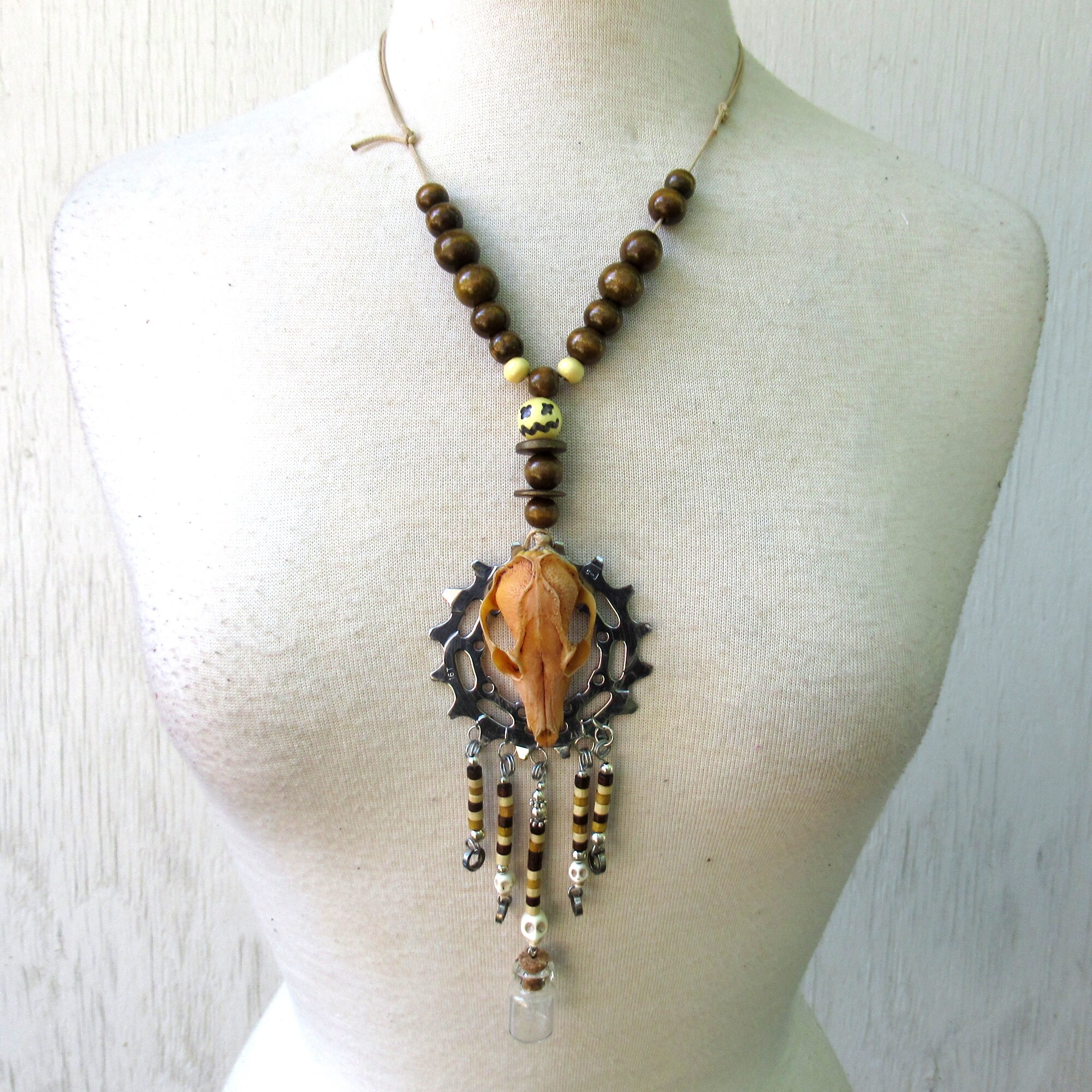 Nogitsune (post-apocalyptic Themed Fox Skull Necklace) - Etsy