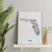 Florida Map, Florida Wall Art, Florida Decor, Wall Art Set of 3 ...
