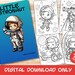20 Little Astronaut Coloring Pages Book, Kids, Instant Download ...