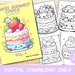 80 Kawaii Summer Desserts Coloring Pages Book, Kids, Adults, Instant ...