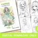 30 Fairies and Animals Volume 1 Coloring Pages Book, Kids, Adults ...
