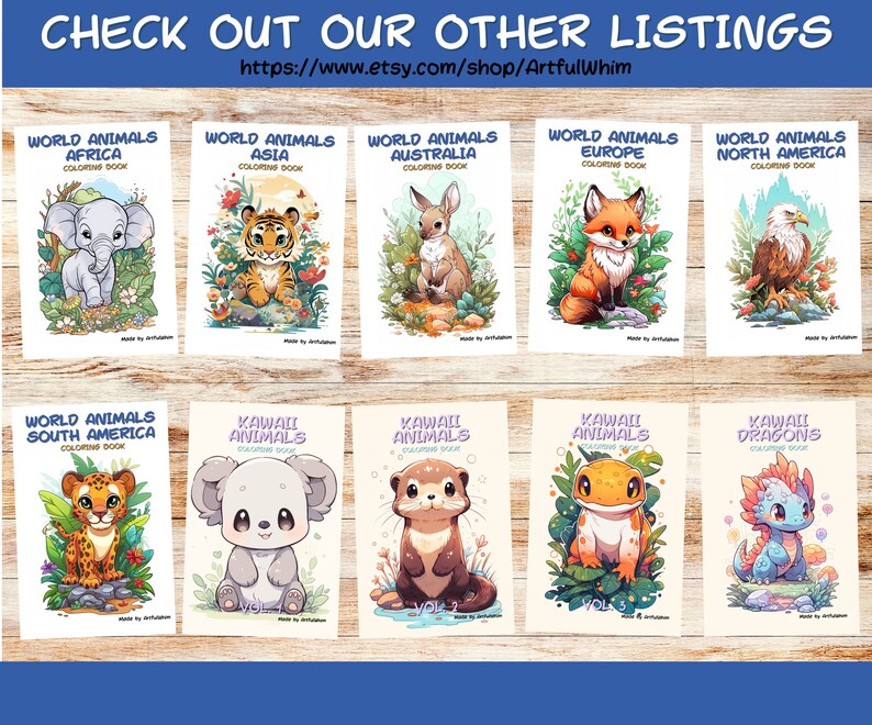 30 World Animals Europe Coloring Pages Book With Names, Kids, Instant ...