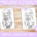 30 Kawaii Elf Girls Volume 1 Coloring Pages Book, Kids, Adult, Instant ...