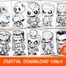 30 Halloween Monsters Volume 1 Coloring Pages Book, Adults, Instant ...
