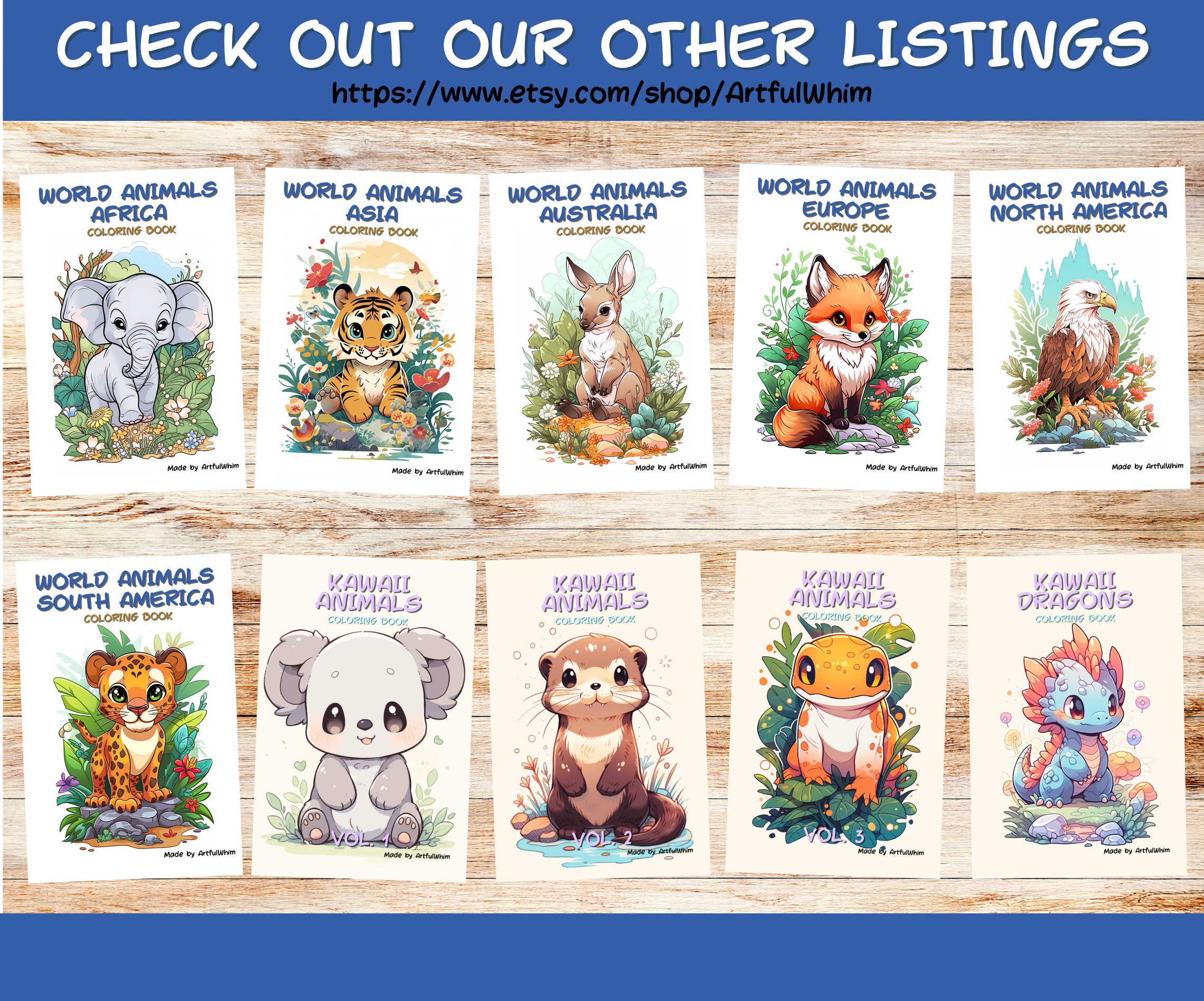 30 World Animals Asia Coloring Pages Book With Names, Kids, Instant ...