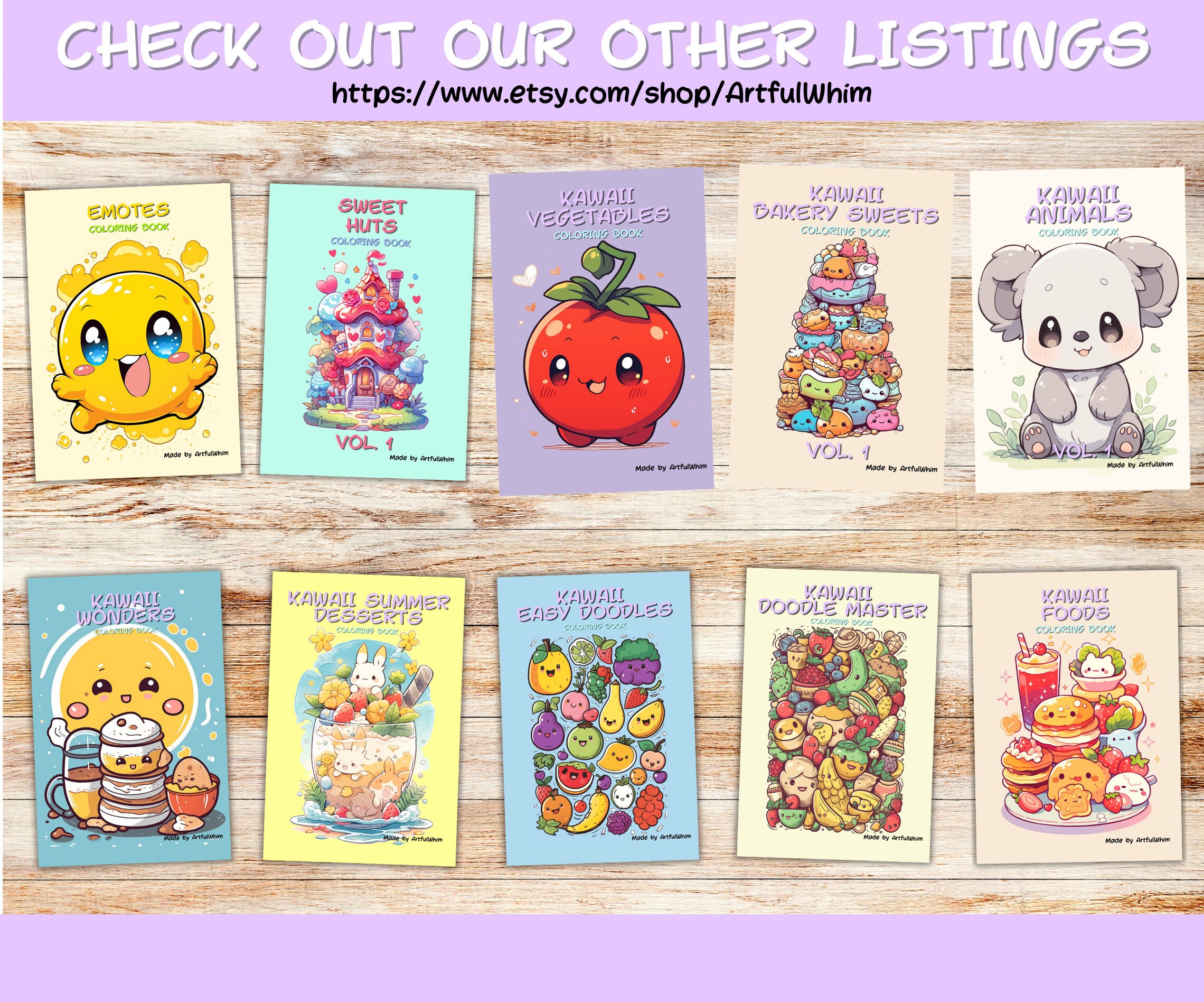 30 Kawaii Animals Volume 5 Coloring Pages Book Kids Instant - Etsy