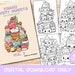 40 Kawaii Bakery Sweets Coloring Pages Book Volume 2, Kids, Adults ...